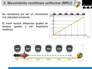 Clase 2: Movimiento II MRU y las caracteristicas principales | PPTX