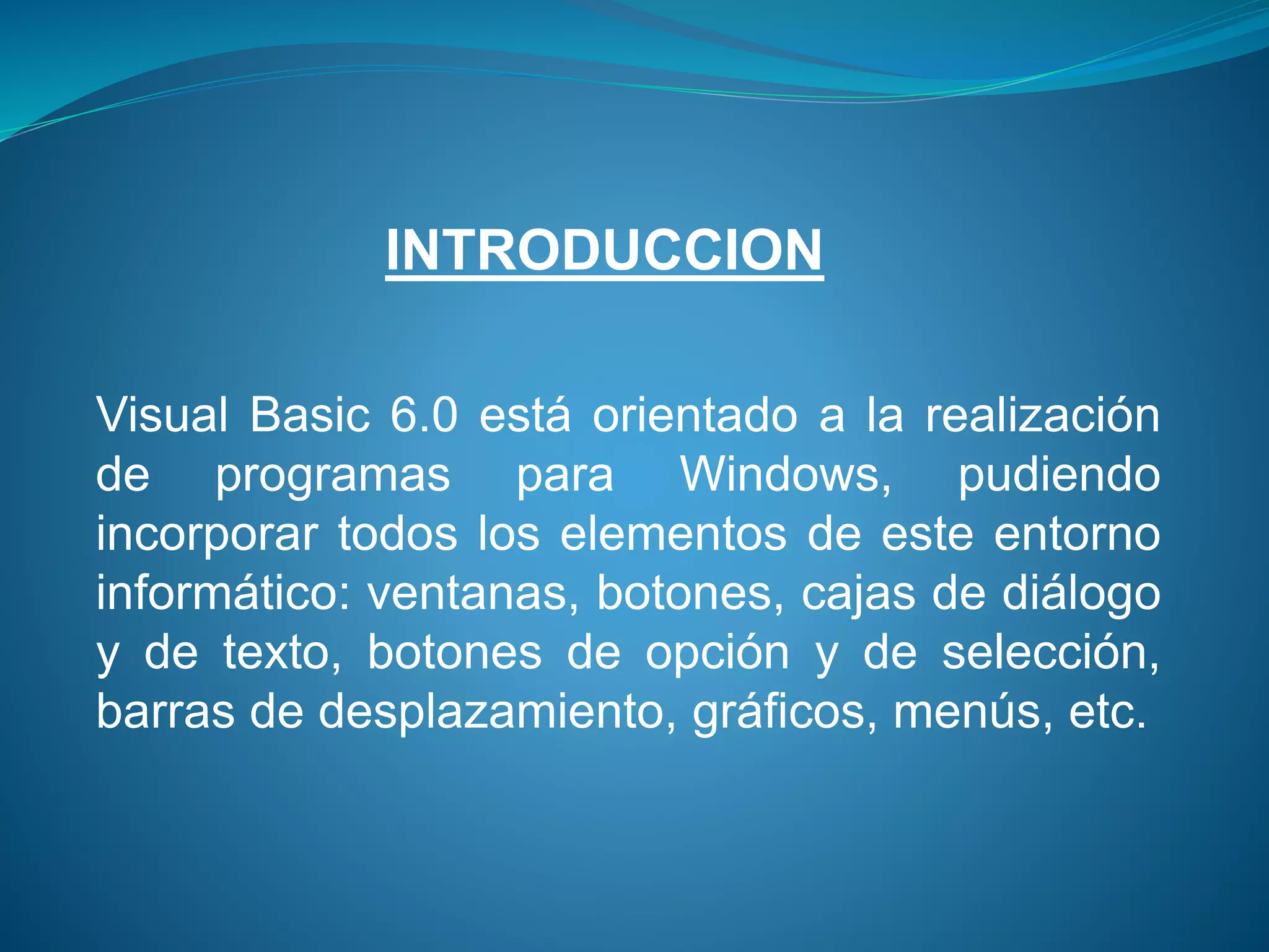 Programación en Visual Basic - Conceptos Básicos | PPT