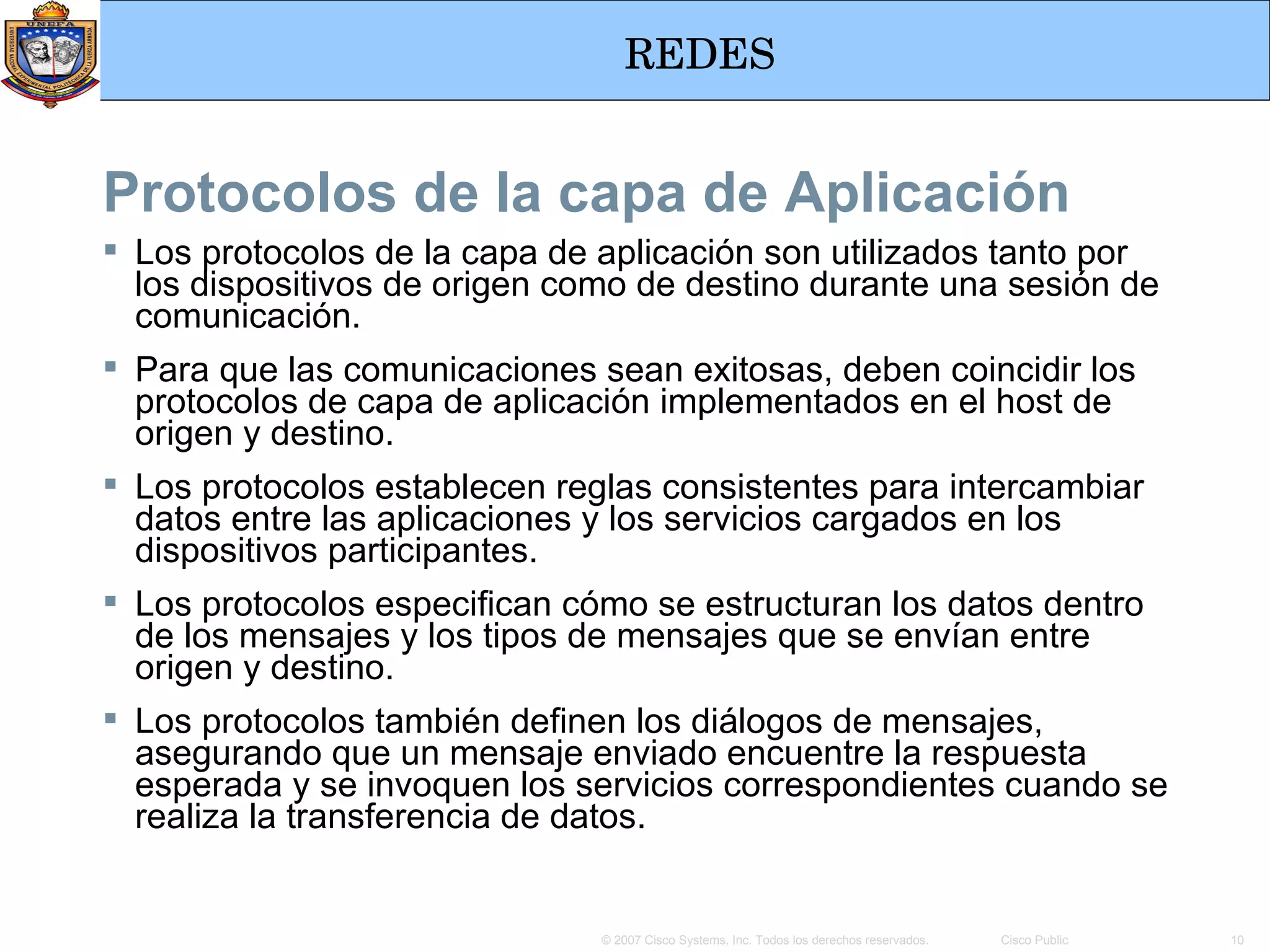 protocolo y funcionalidad de la capa de aplicación | PPT