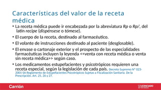 Clase 2. LA RECETA MÈDICA, sus partes, su atención y expendio.pptx