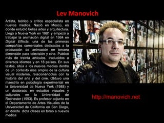 El lenguaje de los nuevos medios-Lev Manovich | PPT
