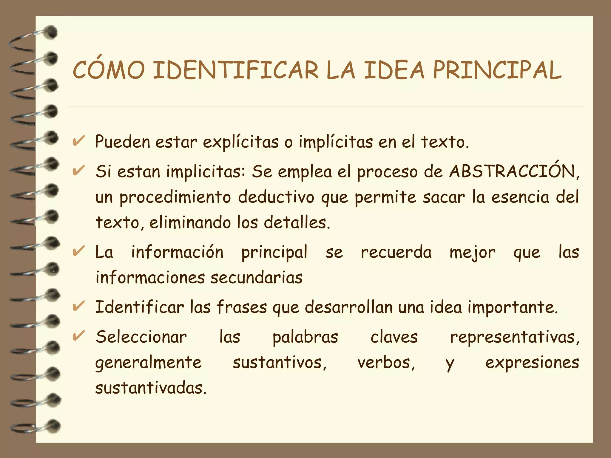 Clase 2 - Ideas principales e ideas secundarias | PPT
