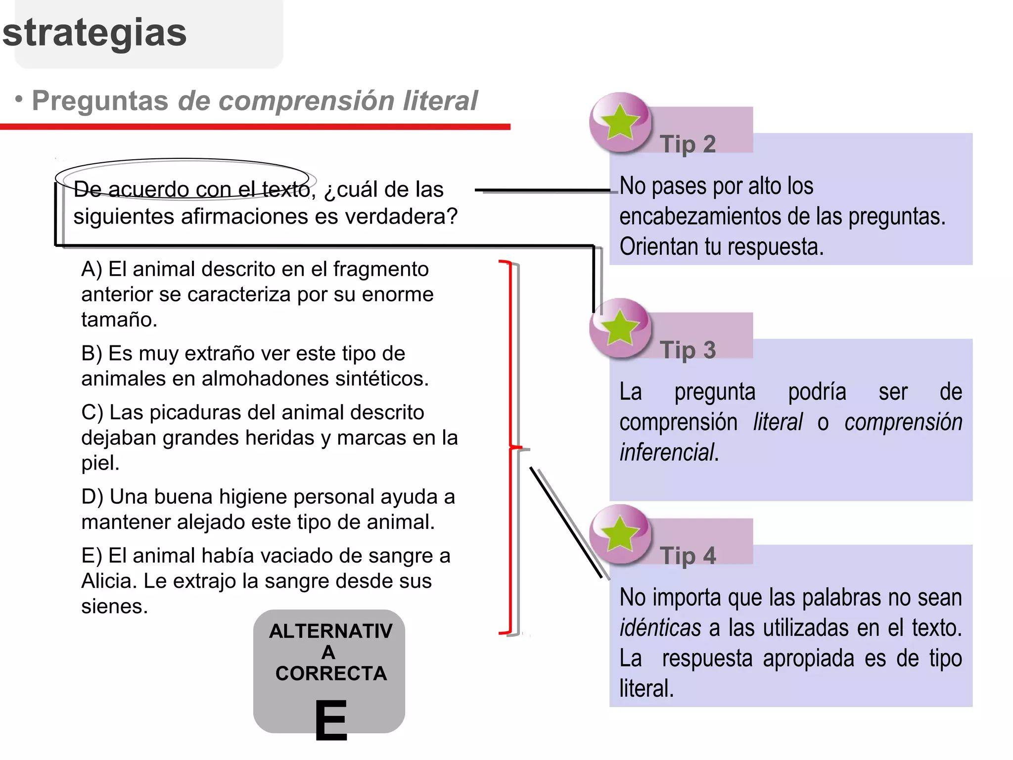 Clase 2 cl 72 tipos de preguntas en comprensión lectora | PPT