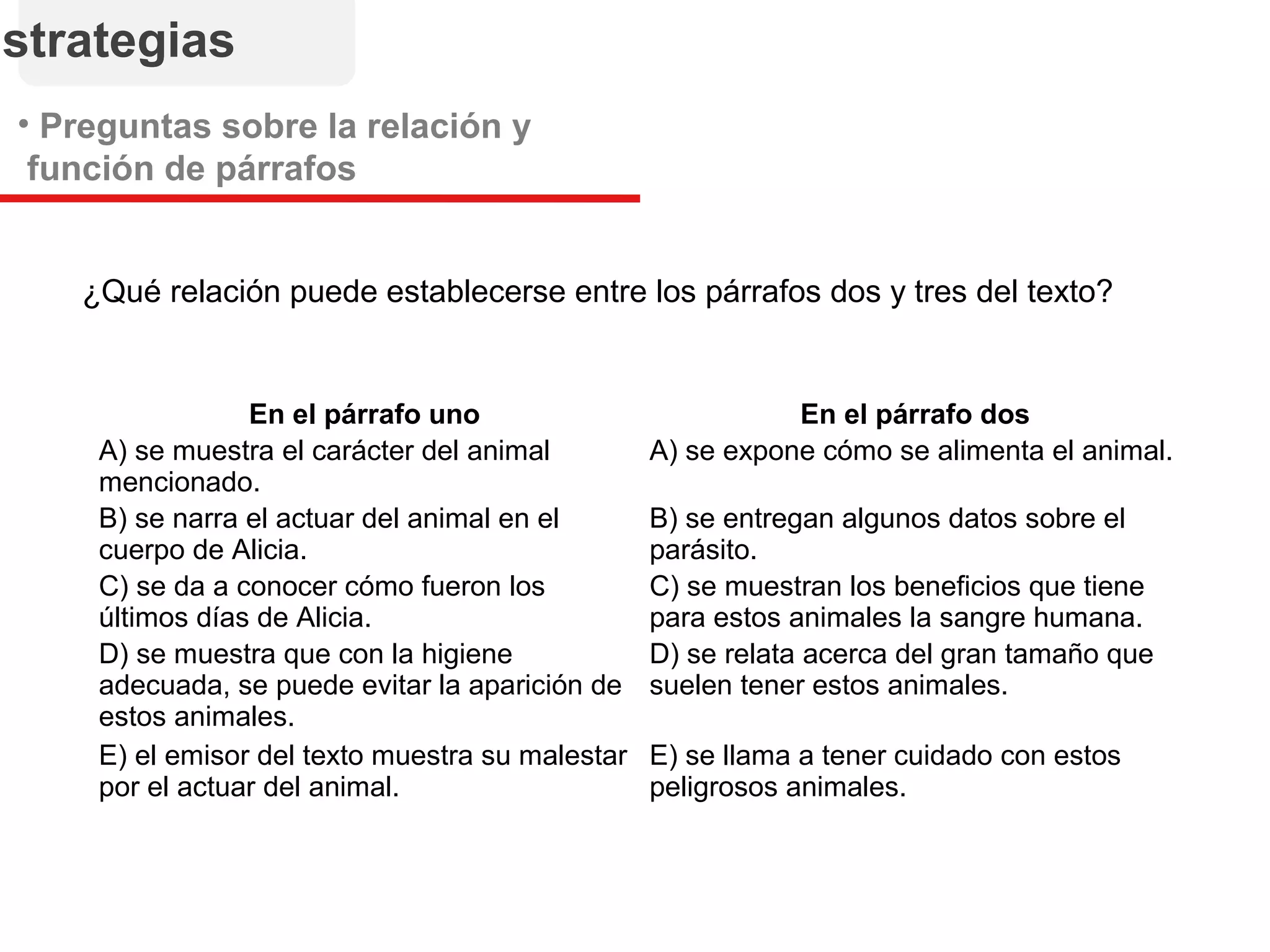Clase 2 cl 72 tipos de preguntas en comprensión lectora | PPT