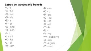 El alfabeto en francés | PPTX