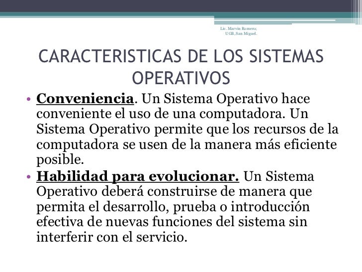 Sistemas Operativos Que Son Caractersticas