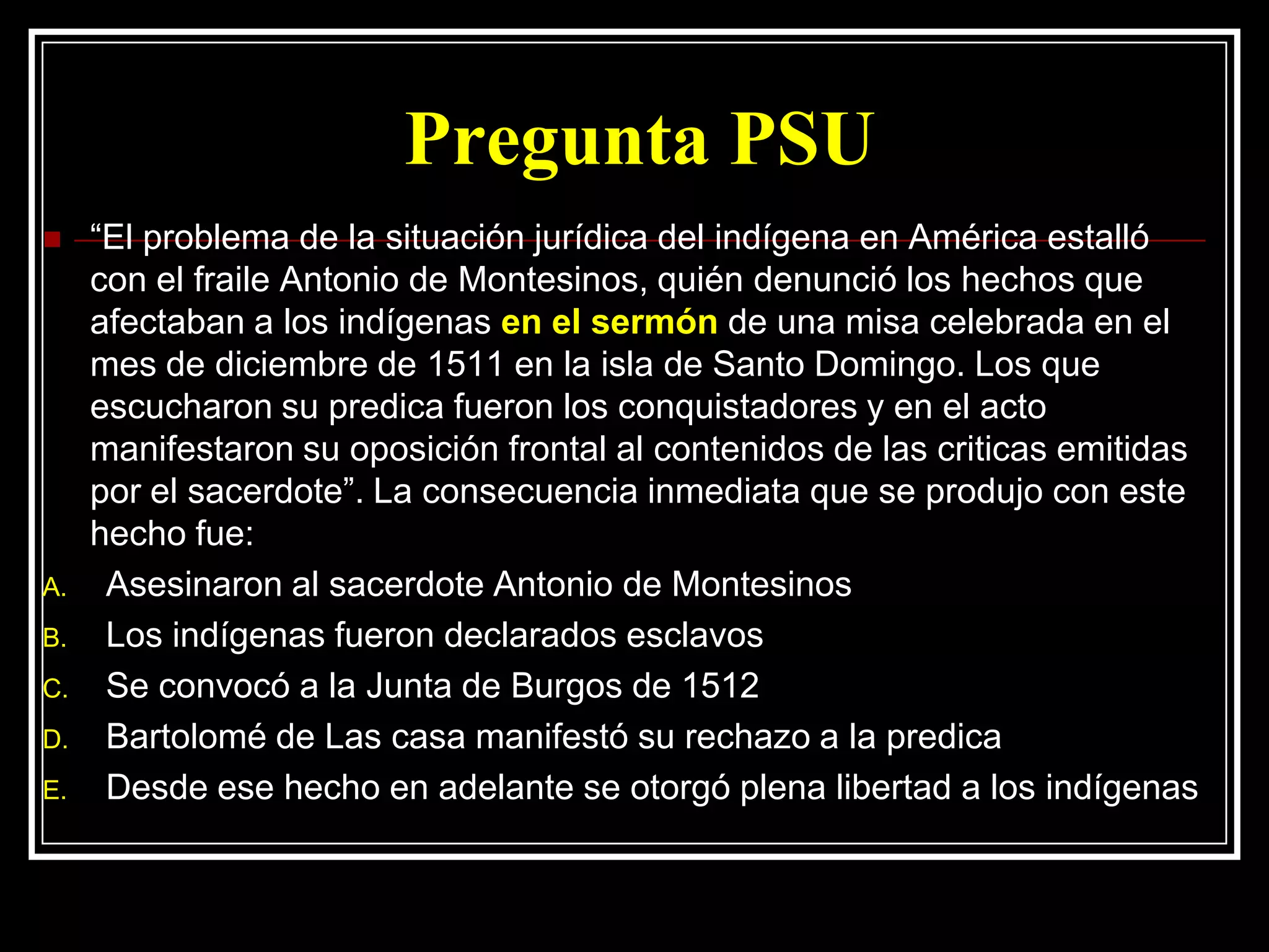 Los Pueblos Indígenas en el Descubriento y Conquista | PPT