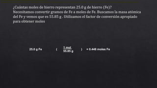 Clase 2 masa atomico mol y numero de avogadros | PPTX
