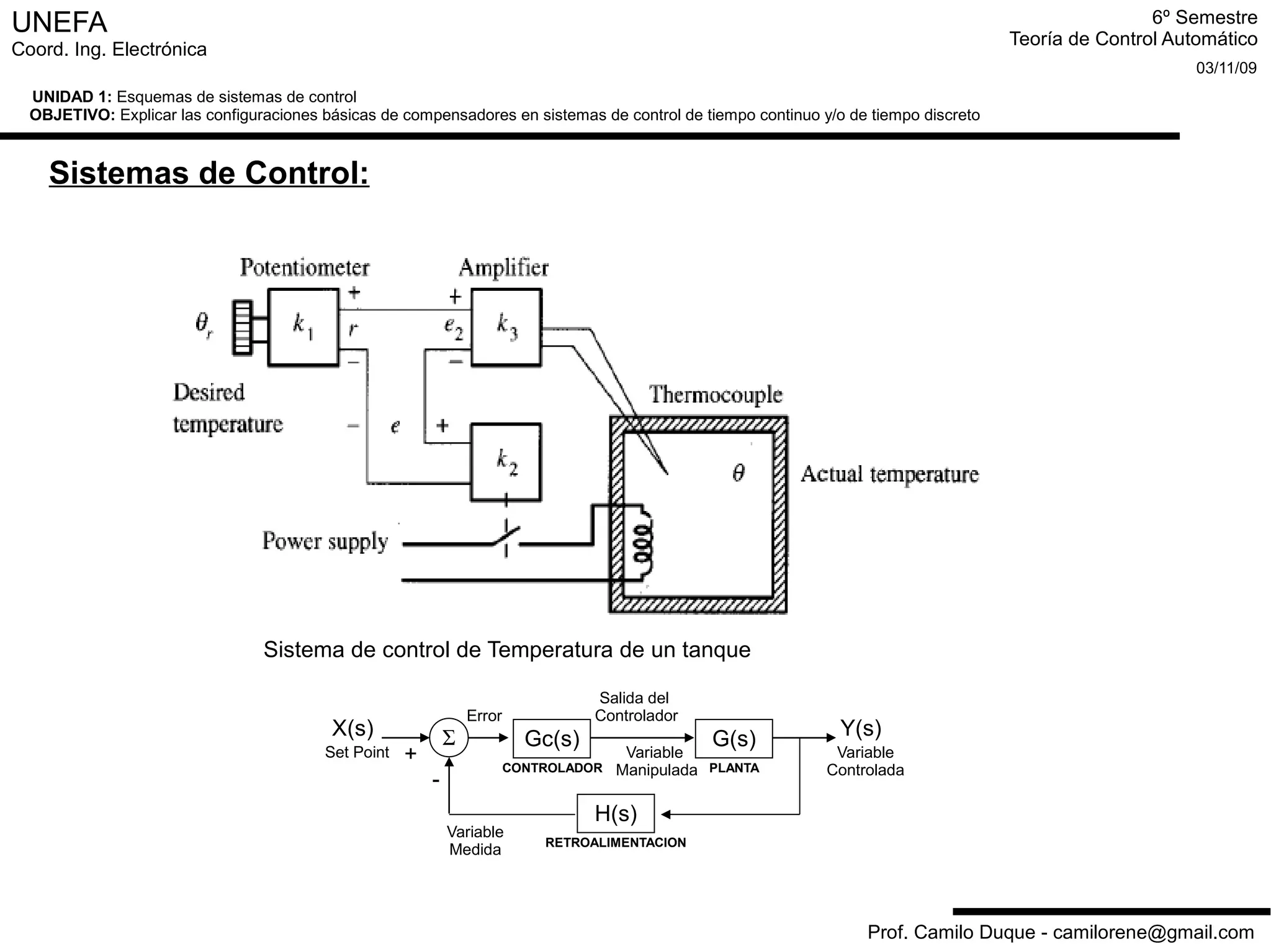 Clase 3 - Esquemas de Control | PDF