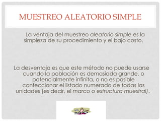 Muestreo aleatorio al azar. tipos de muestreos probabilisticos y no ...