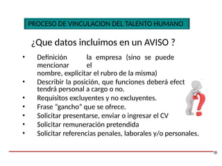 CLASE 3- PROCESOS DE VINCULACION DE TALENTO HUMANO.pptx