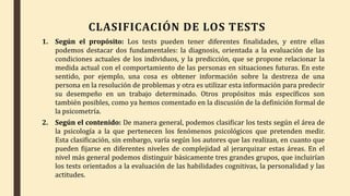 Teoría de los Test - Actividad de fijación de conocimientos | PPTX