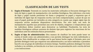 Teoría de los Test - Actividad de fijación de conocimientos | PPTX