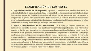 Teoría de los Test - Actividad de fijación de conocimientos | PPTX