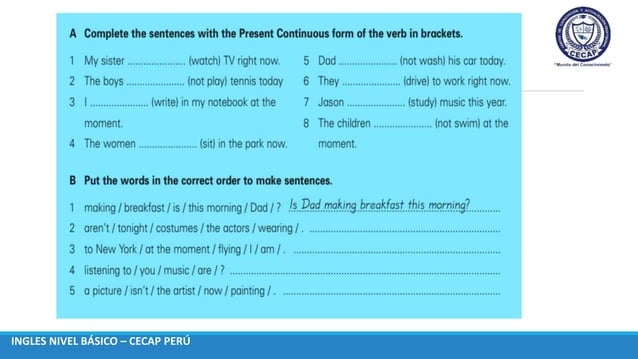 verb+ing - food - simple present.pptx