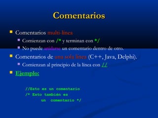 Clase 3introduccion a_lenguace_c | PPT | Programming Languages | Computing