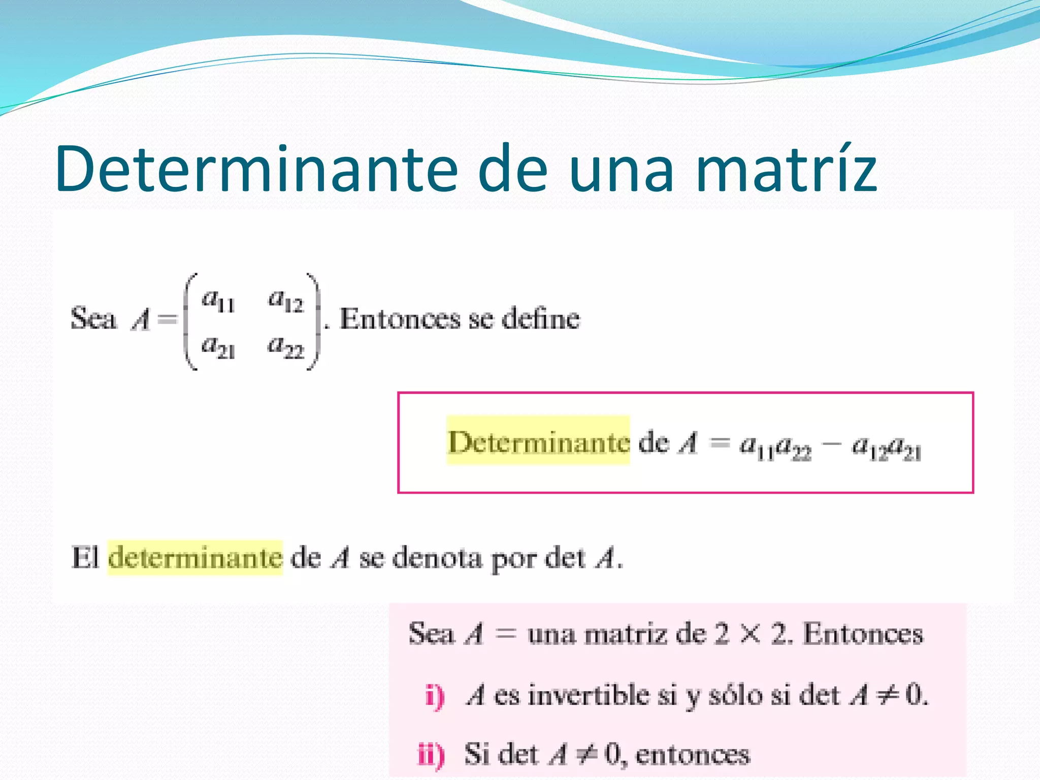 Clase # 3 inversa de una matríz y determinantes | PPTX | Physics | Science