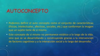 Clase 3 la autopercepción | PPTX