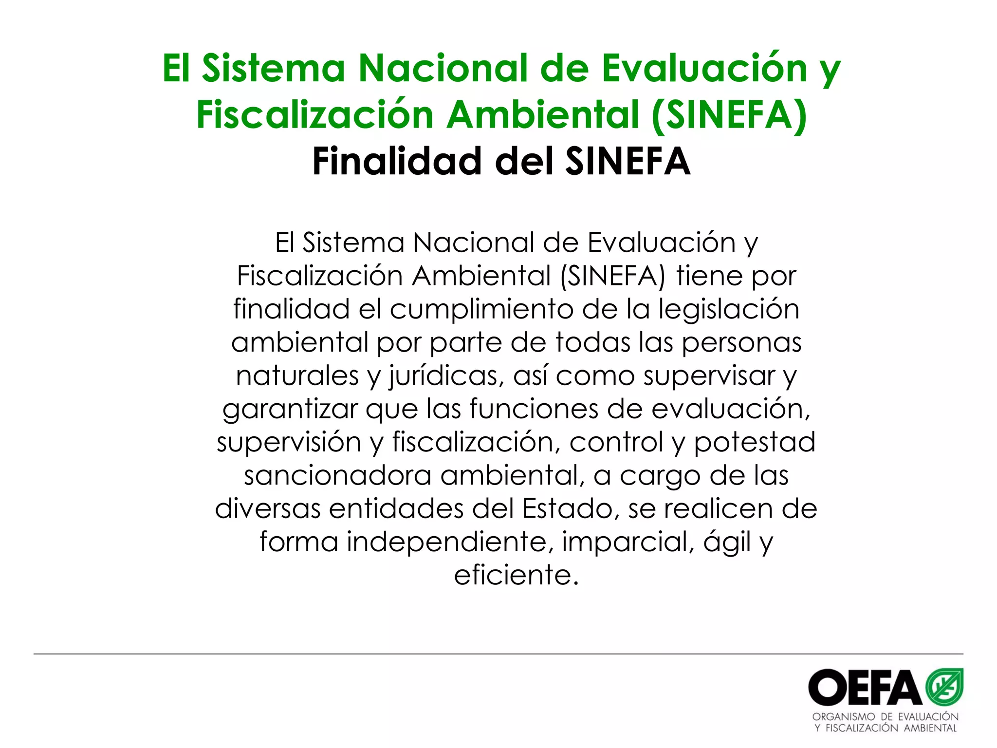 Clase 3 sinefa y fiscalizacion ambiental | PDF