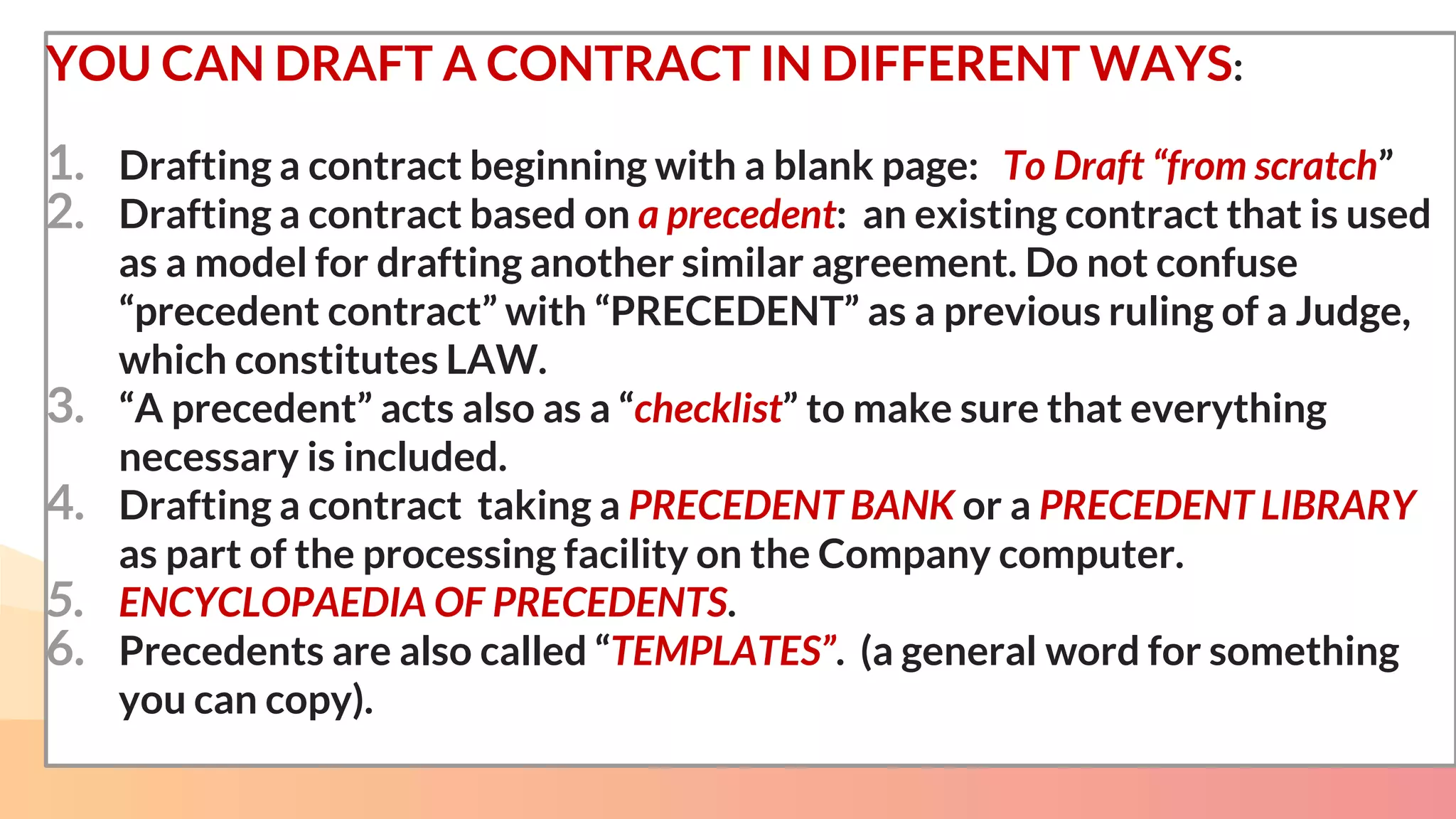 Clase 3 style of a written contract. Tomas Mario Costanzo. | PPTX | Law