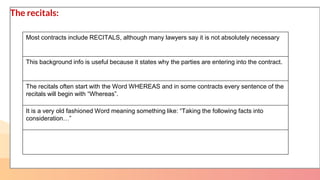 Clase 3 style of a written contract. Tomas Mario Costanzo. | PPTX | Law