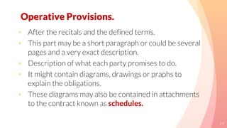 Clase 3 style of a written contract. Tomas Mario Costanzo. | PPTX | Law