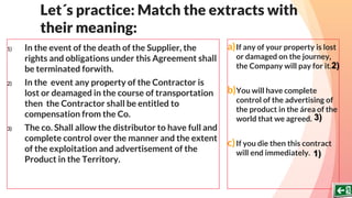 Clase 3 style of a written contract. Tomas Mario Costanzo. | PPTX | Law