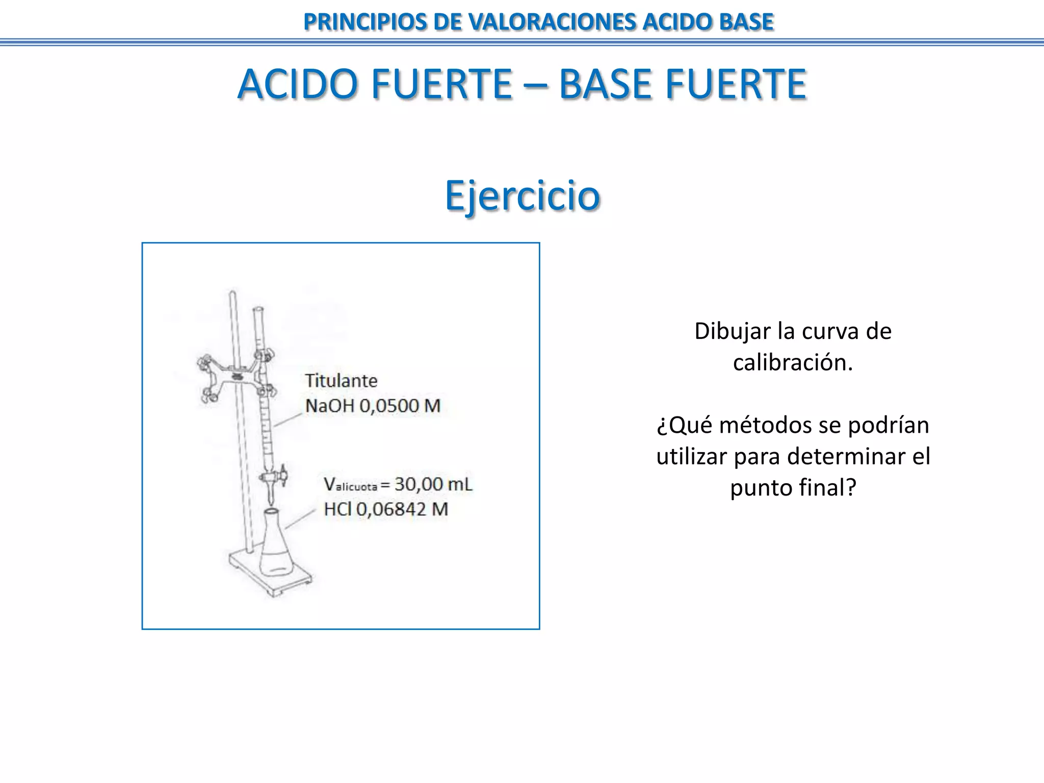 Valoraciones acido fuerte - base fuerte | PPTX | Chemistry | Science