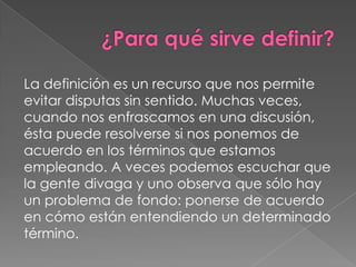 La definición | PPTX