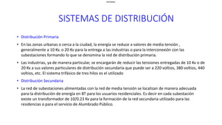 sistemas de distribución primaria y secundaria SDP SDS | PPTX