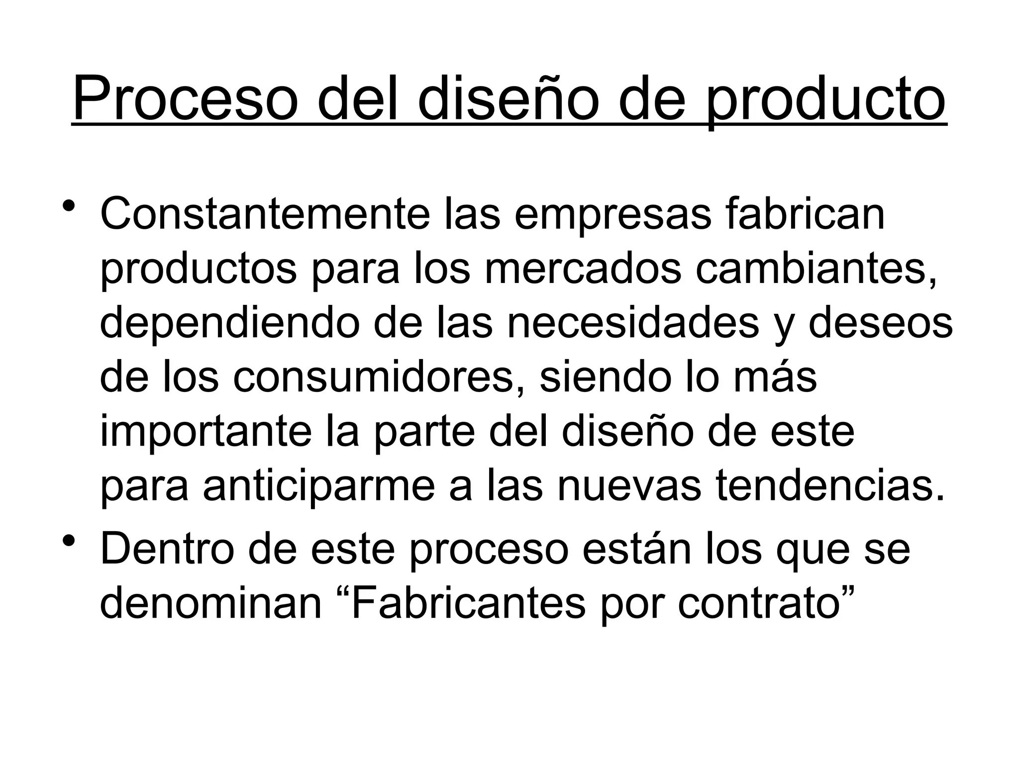 Proceso de diseno de producto, calcular y observar los disenos y ...