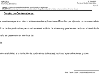 Clase 5 - Diseño de controladores por LGR | ODP