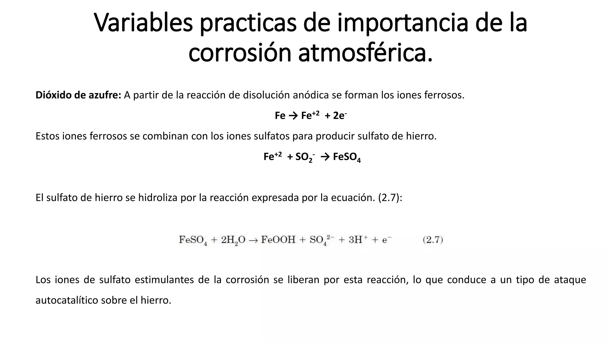 Clase 5 corrosion atmosferica | PPTX