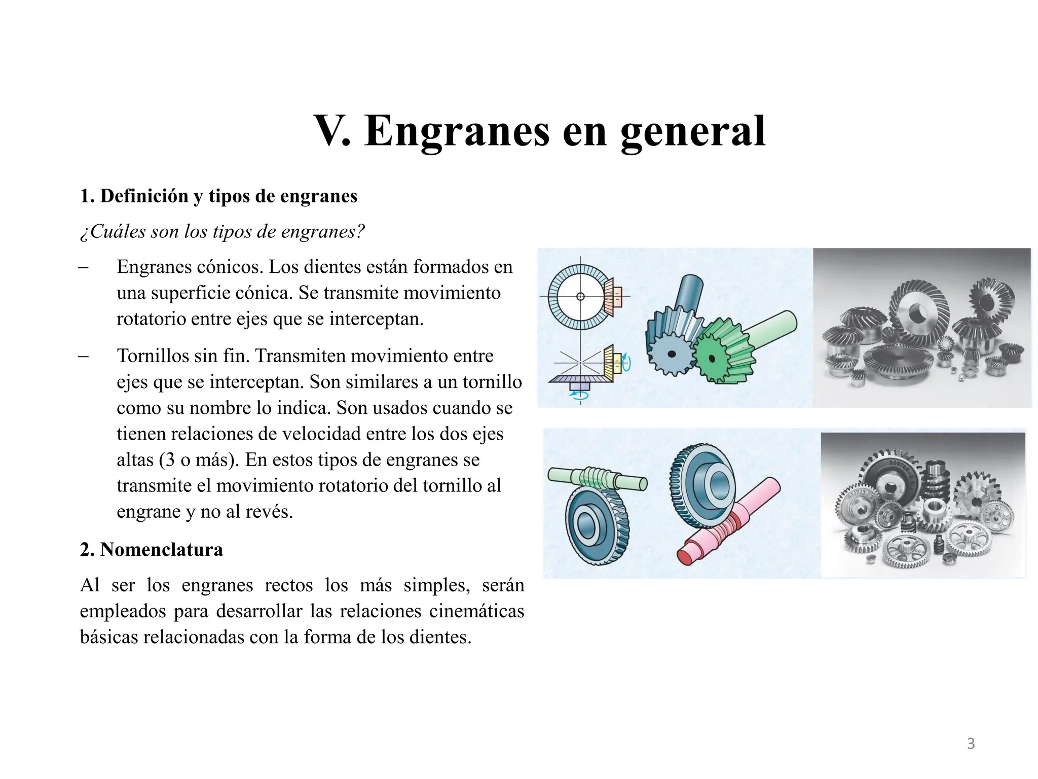 Engranes en General, tipos y características | PDF