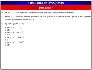 Clase 5 funciones en javaScript | PDF