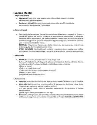 Clase 5, material de apoyo, Anamnesis y Examen Mental.docx