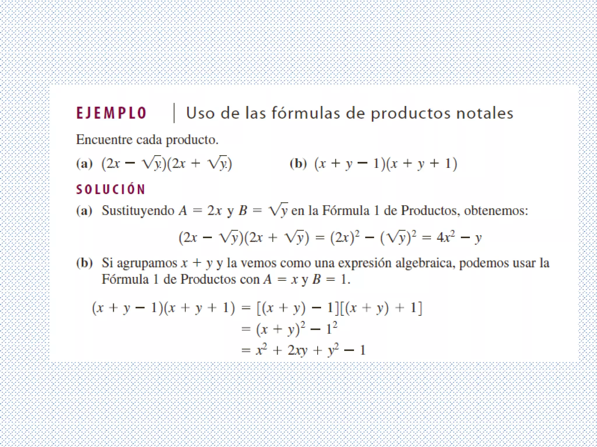 Clase+5+polinomios +productos+notables | PPT