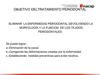Clase 5 tratamiento periodontal higienene bucal | PPTX