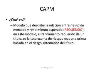 Modelo de william Sharpe-CAPM | PPT
