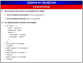 Clase 6 objetos de javaScript | PDF