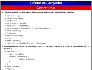 Clase 6 objetos de javaScript | PDF