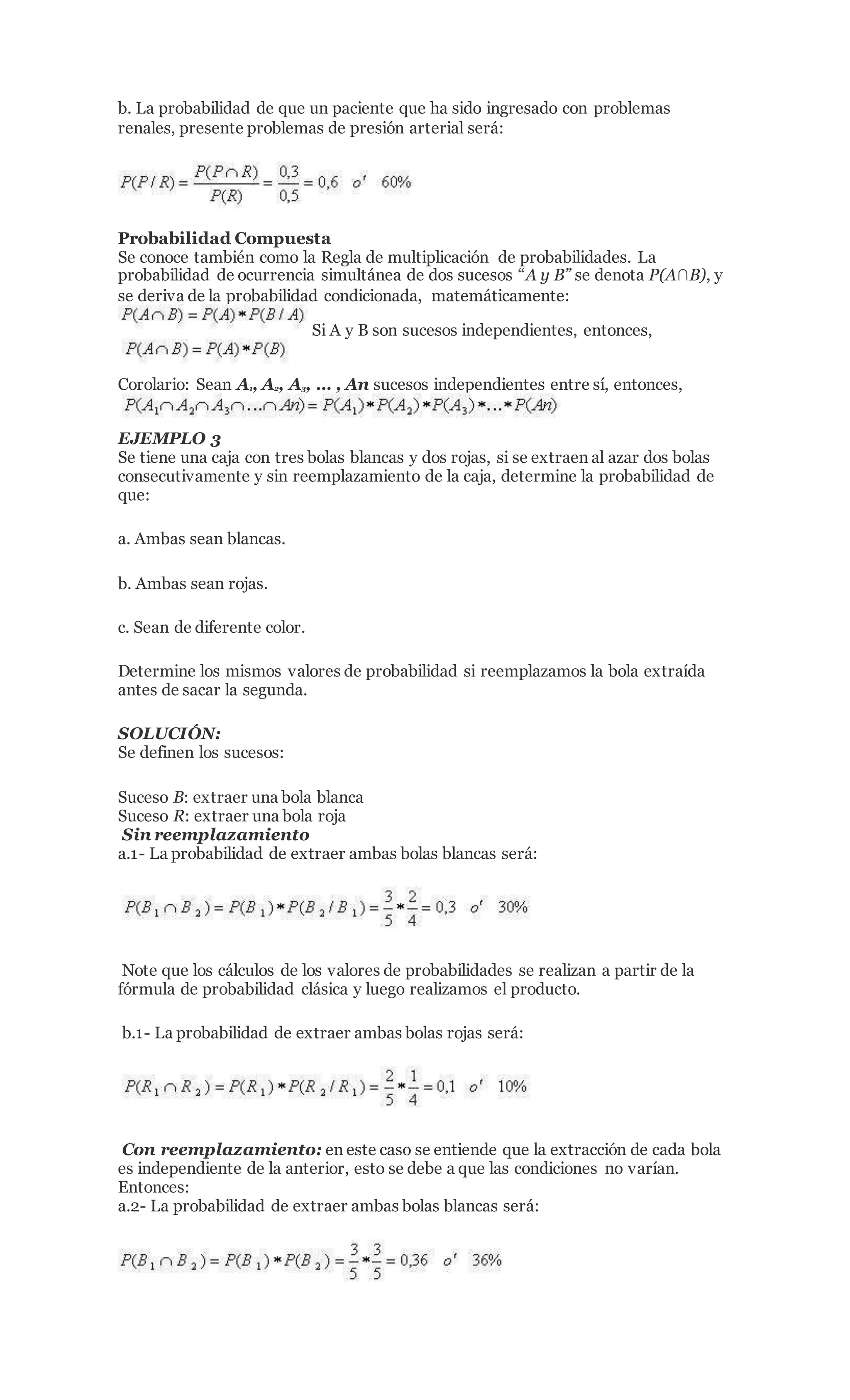 Clase # 6 probabilidad compuesta | PDF