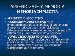 Lenguaje, Aprendizaje y Memoria | PPT