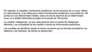 Clasificación de las Variables | PPTX
