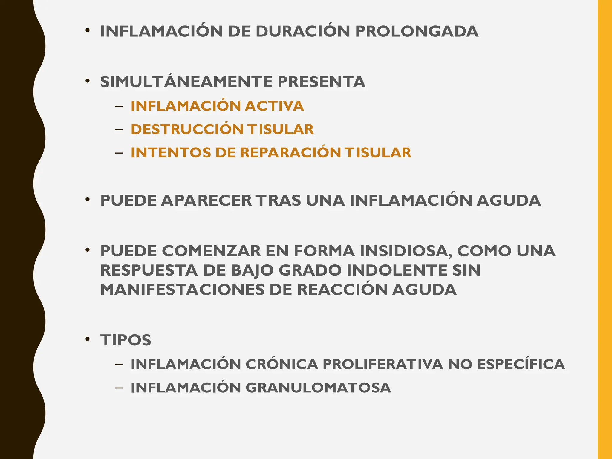 Clase 8 - INFLAMACIÓN CRONICA Y GRANULOMATOSA.ppt