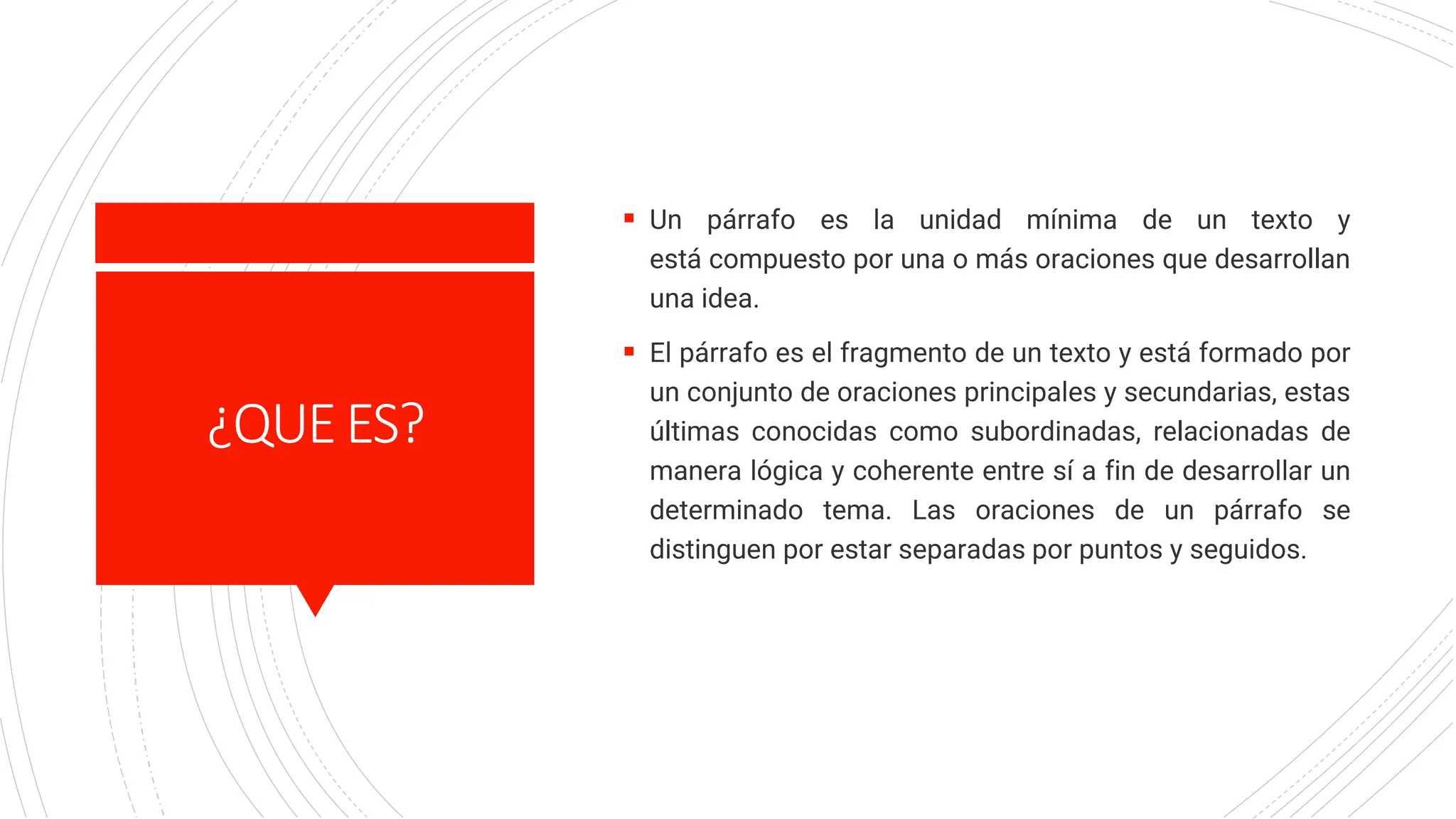 Clase 8 El Parrafo,Un párrafo es la unidad mínima de un texto | PPT