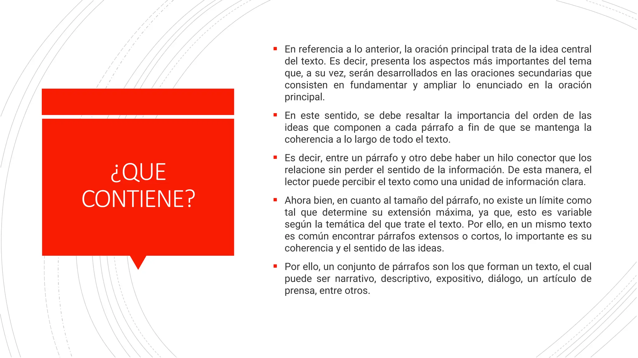 Clase 8 El Parrafo,Un párrafo es la unidad mínima de un texto | PPT
