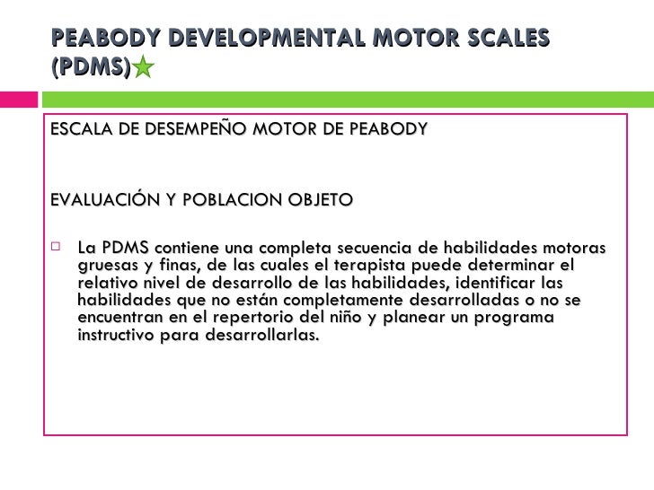 Clase 8 escalas valoracio dm normal timp pdms