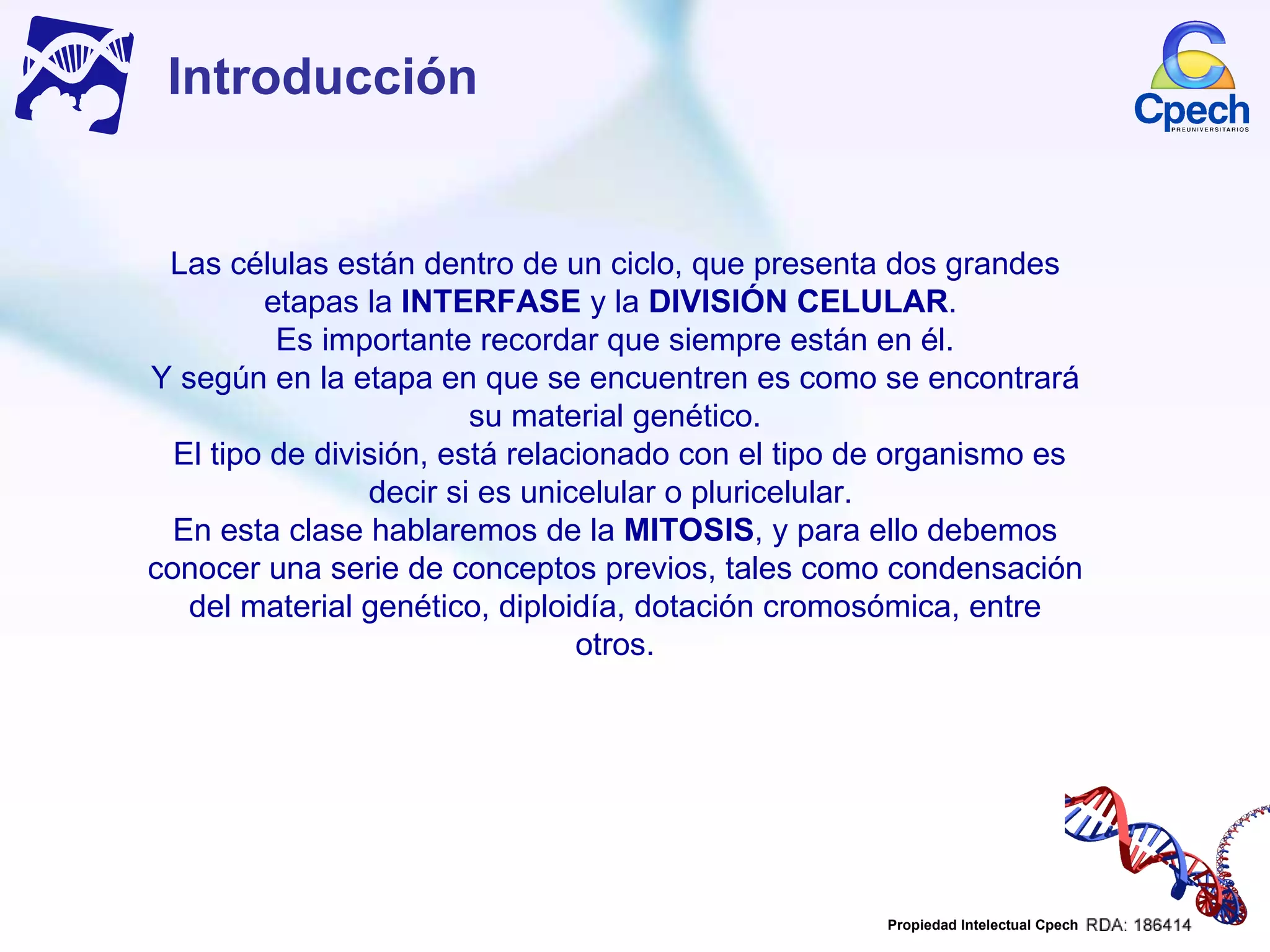 Ciclo celular y Mitosis | PPT