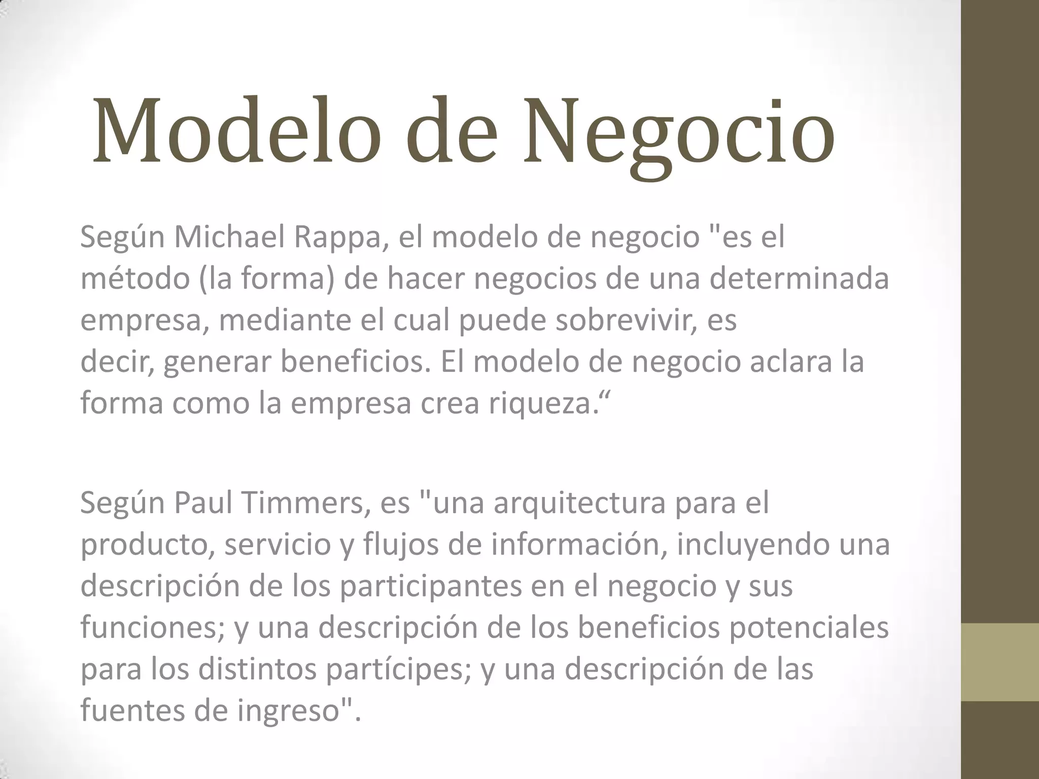 Modelos de negocio | PPTX